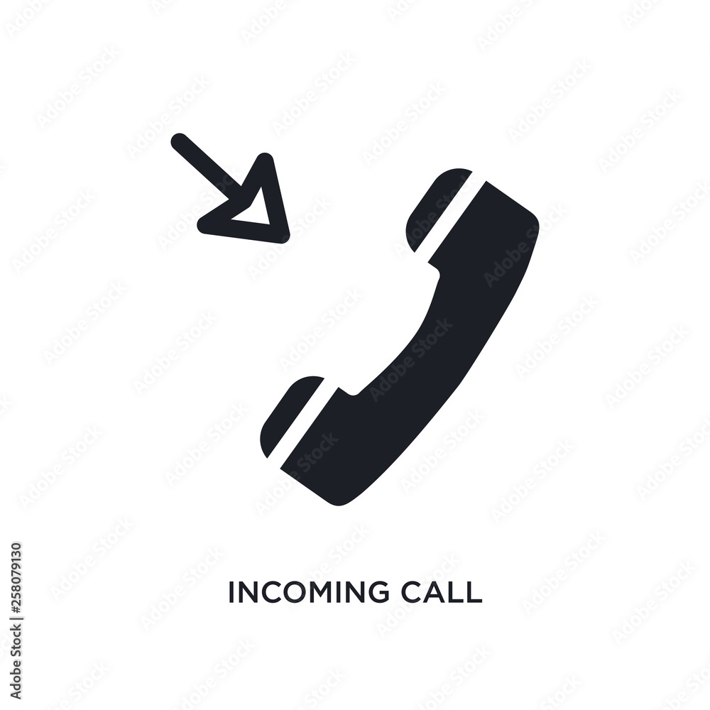 incoming call isolated icon. simple element illustration from message ...