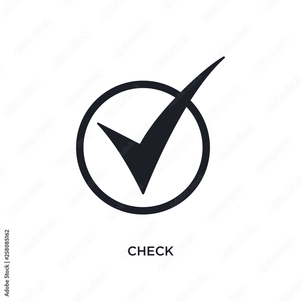 check isolated icon. simple element illustration from payment concept ...