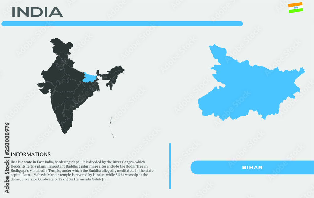 BIHAR STATE INFOGRAPHICS Stock Vector | Adobe Stock