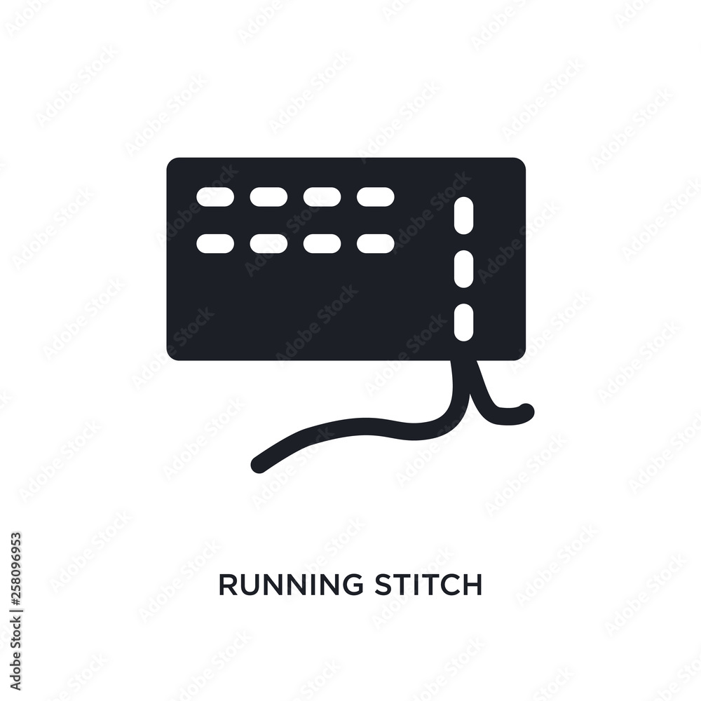 running stitch isolated icon. simple element illustration from sew ...