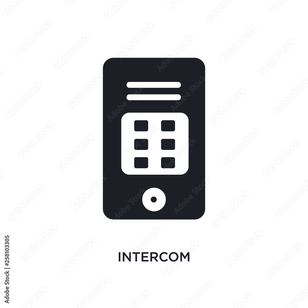 intercom isolated icon. simple element illustration from smart house concept icons. intercom ...