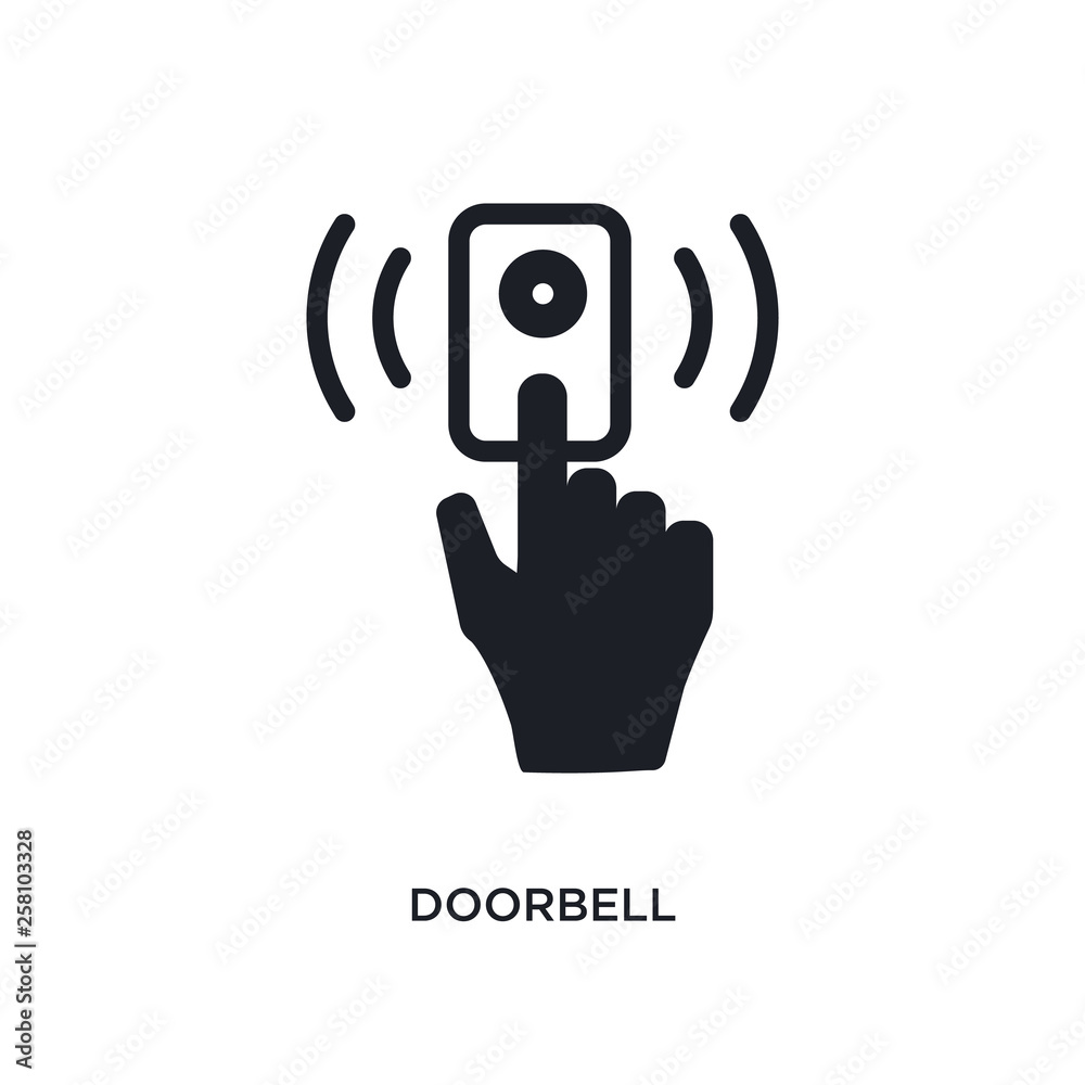 doorbell isolated icon. simple element illustration from smart house ...