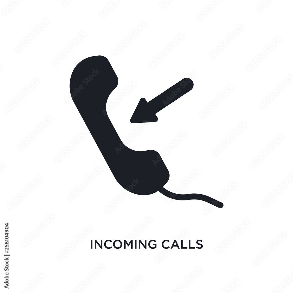 incoming calls isolated icon. simple element illustration from ultimate ...
