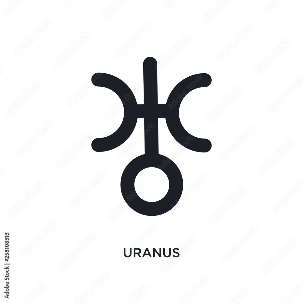 uranus isolated icon. simple element illustration from zodiac concept ...