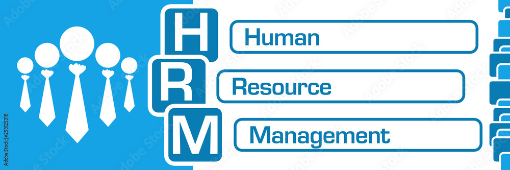 HRM - Human Resource Management Blue Square Stripes Symbol Stock ...