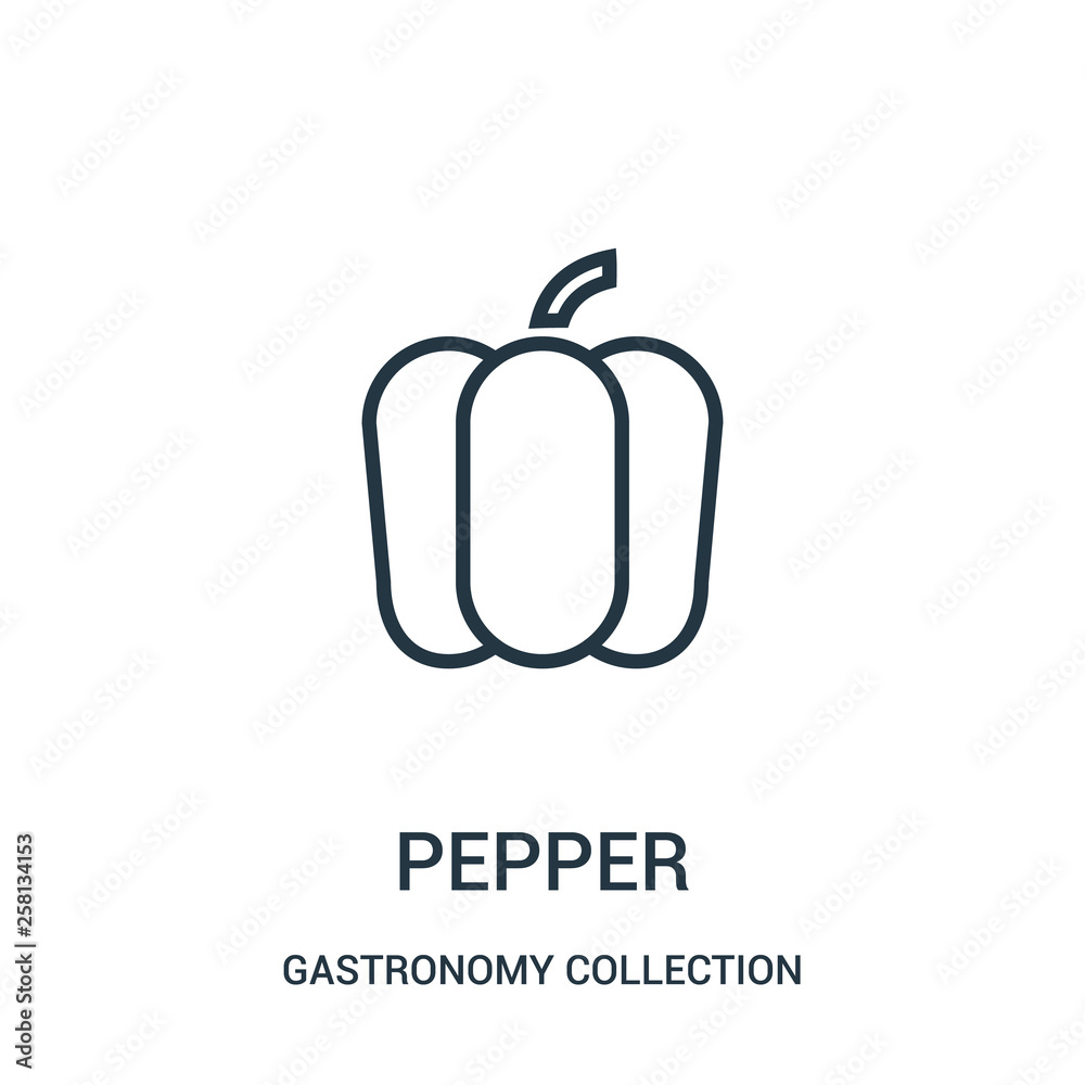 pepper icon vector from gastronomy collection collection. Thin line ...