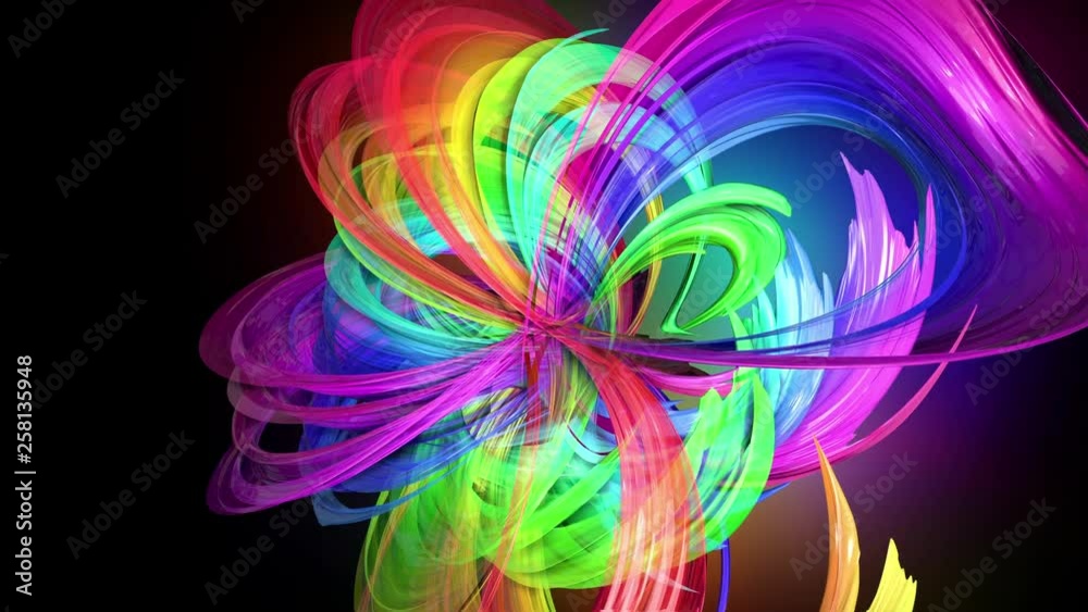 Vidéo Stock 4k colorful looped animation of a rainbow colors tape with ...