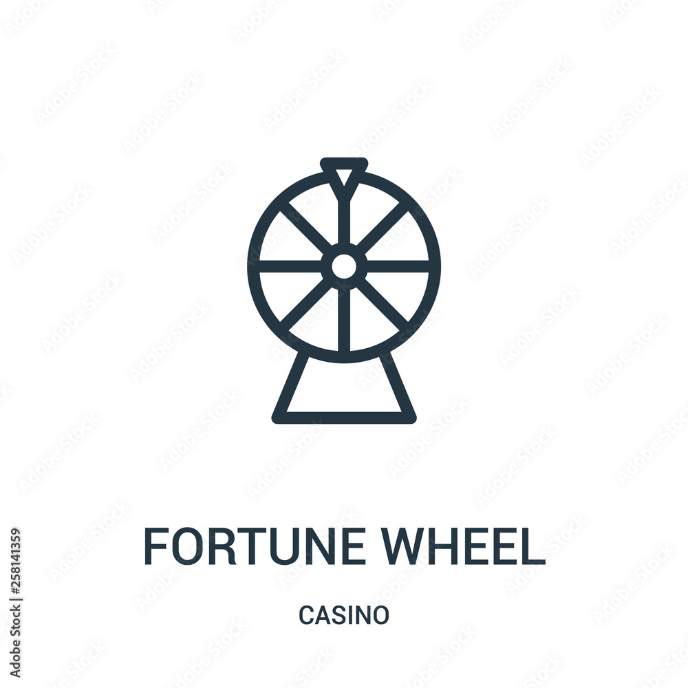 fortune wheel icon vector from casino collection. Thin line fortune ...