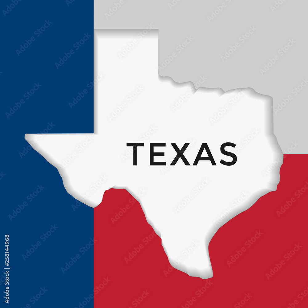 Texas map shaped flag vector illustration - Vector Stock Vector | Adobe ...