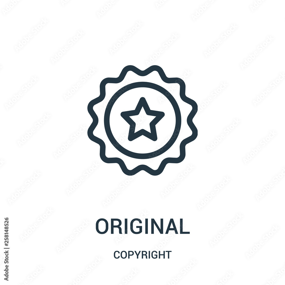 original icon vector from copyright collection. Thin line original ...