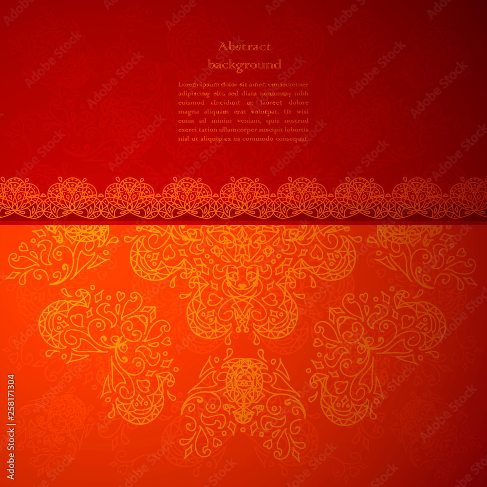 Red indian ornament Stock Vector | Adobe Stock