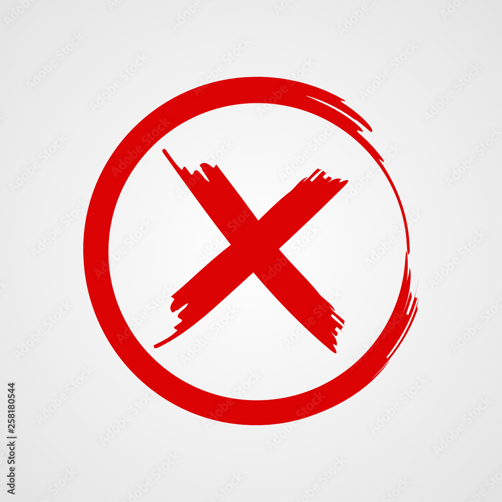 Check mark. x letter/ brush style. Stock Vector | Adobe Stock