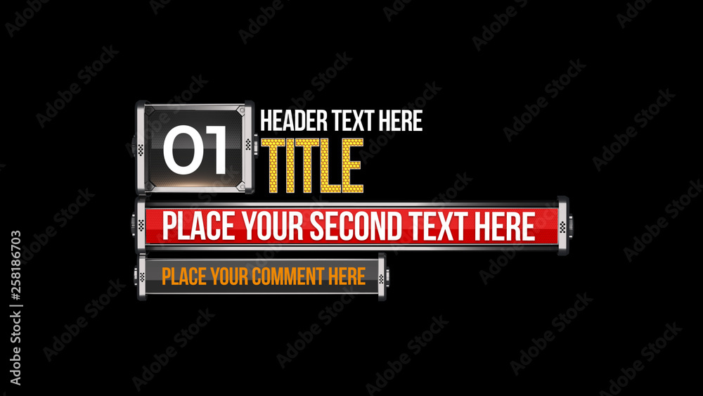 3D Multi Level Title Stock Template | Adobe Stock