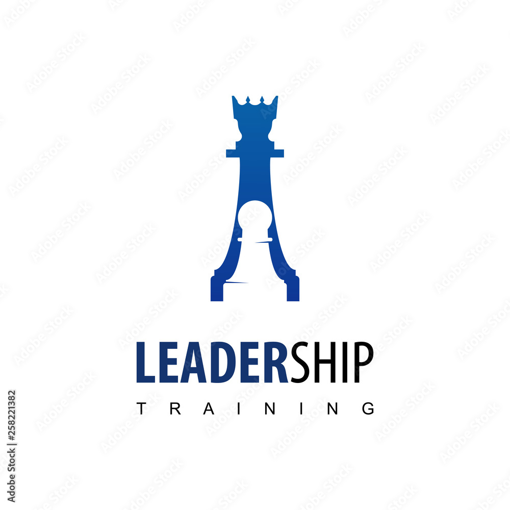 Leadership Training Logo With Chess Symbol Stock Vector | Adobe Stock
