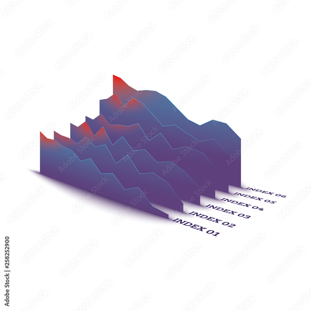 Diagram with areas icon. Charts & Diagramms icons universal set for web ...