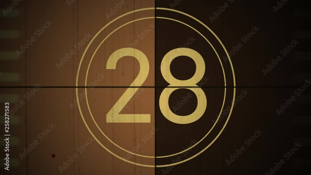 Film Vintage countdown number 30 to 0 . Movie film strip with countdown ...