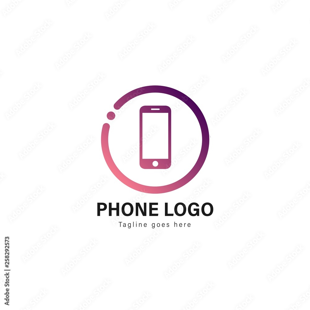 Smart phone logo template design. Smart phone logo with modern frame ...