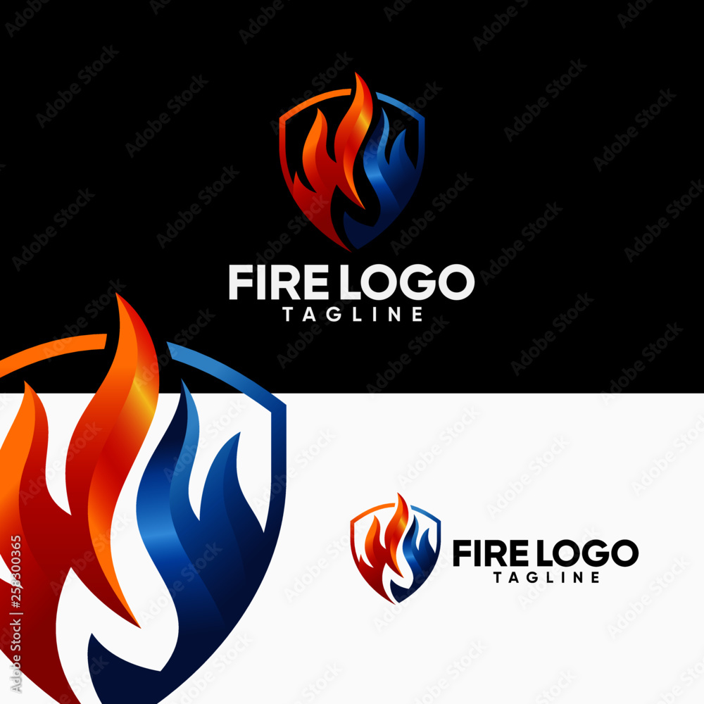 Fire Logo Templates Stock Vector | Adobe Stock