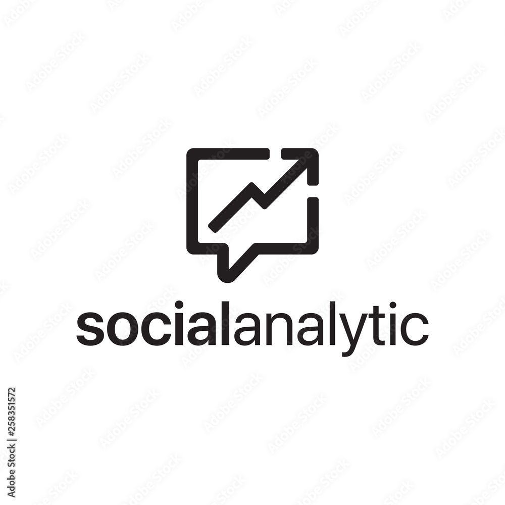 social analytic logo design concept Stock Vector | Adobe Stock