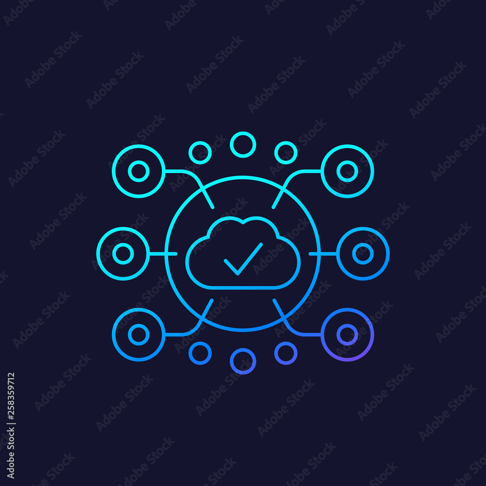 Edge Computing vector linear icon Stock Vector | Adobe Stock