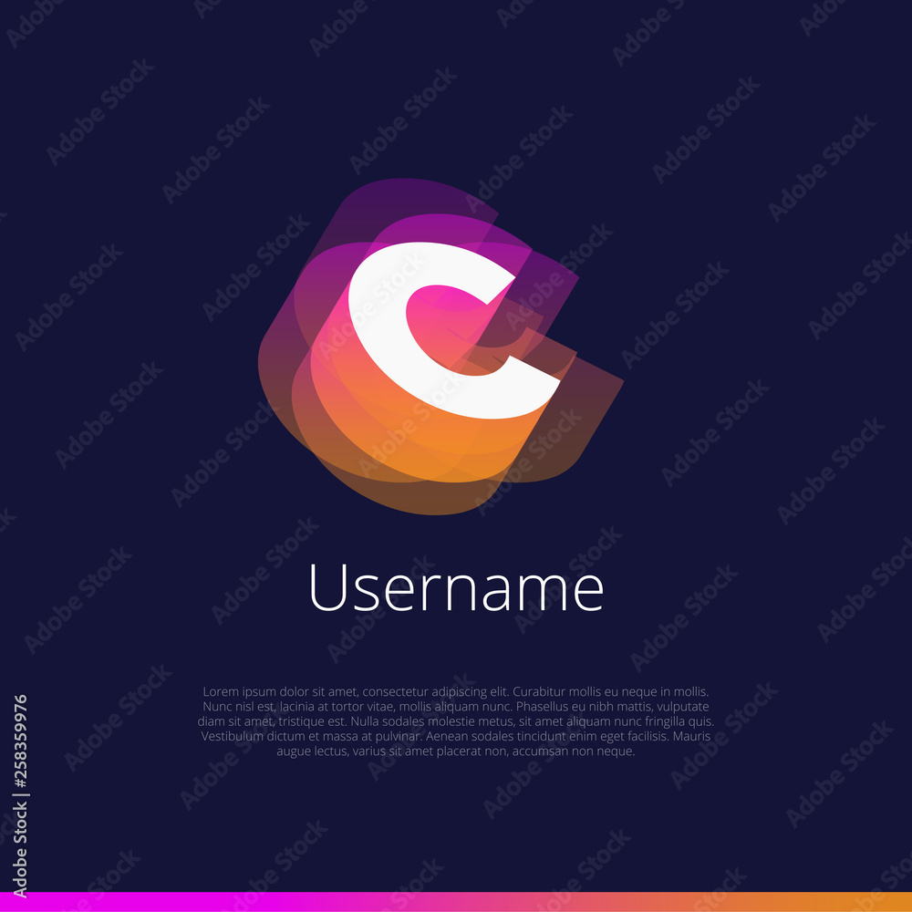 C, monogram logo. Vector graphic design elements editable for company ...