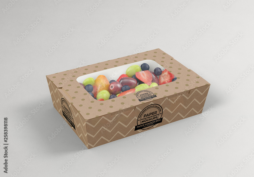 Clamshell Box with Window Mockup Stock Template | Adobe Stock