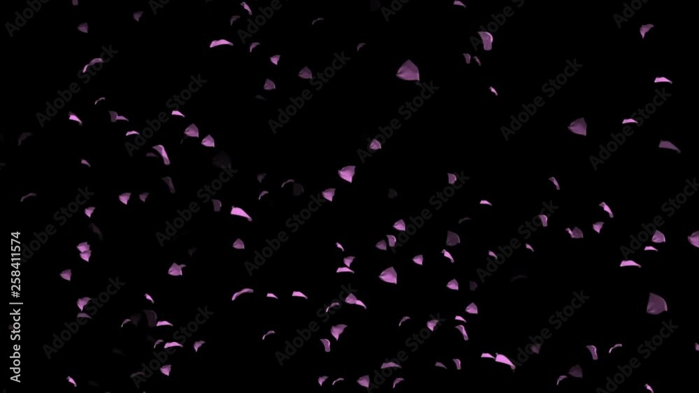 Cherry Blossom Petals Cascade Overlay is a stock motion graphics video ...