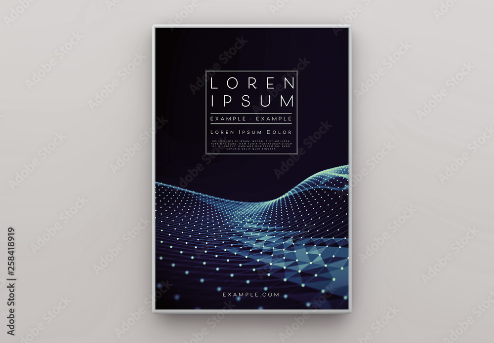 Poster Layout with Mesh Stock Template | Adobe Stock