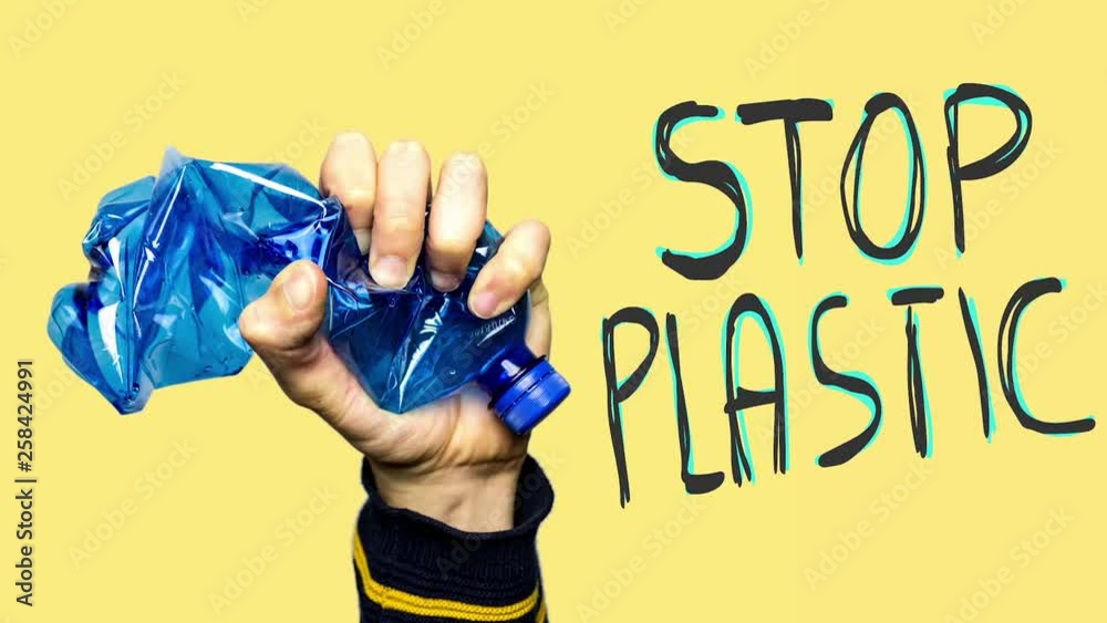 Vidéo Stock Stop motion animation. Concept of stop plastic pollution ...