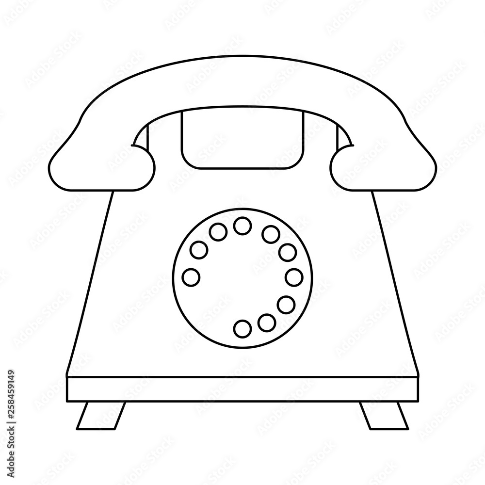 Cartoon Telephone Black And White