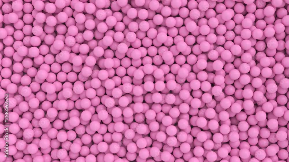 Vidéo Stock Animated top view and flying over pile of a lot of pink ...