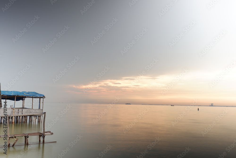 Foto de Kejawanan Beach is one of the beaches located in Cirebon, West ...