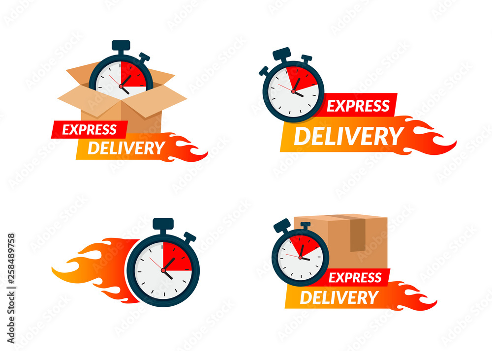 Delivery icons set for apps and website. Express delivery concept ...