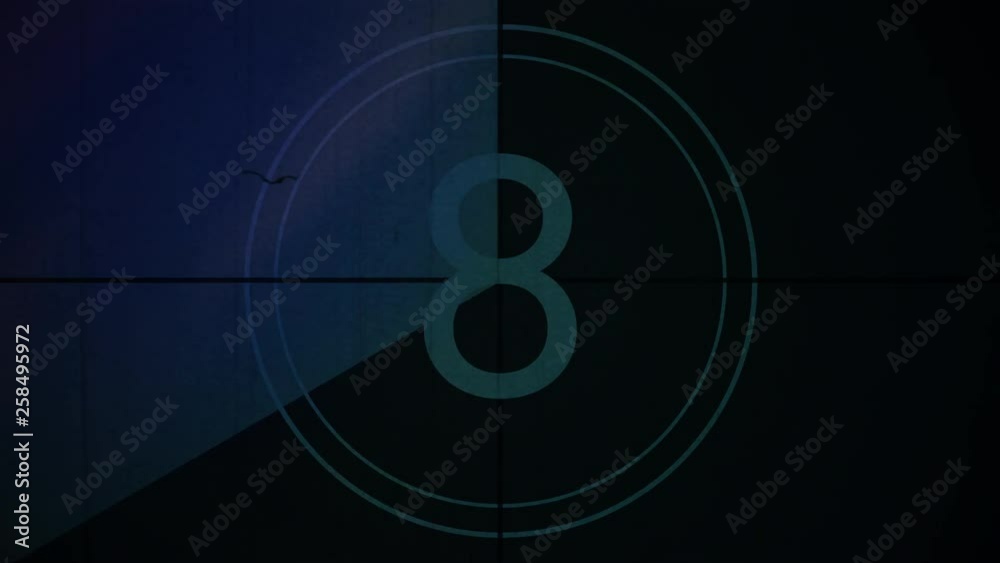 Vidéo Stock Film Vintage countdown 10 to 0. Movie film strip with ...