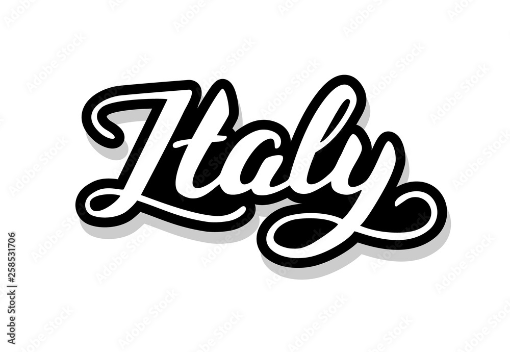 Italy calligraphy template text for your design illustration concept ...