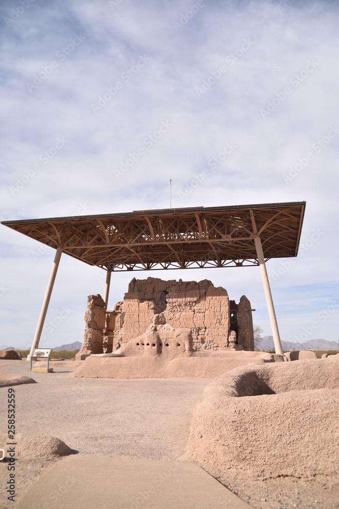 Coolidge, AZ., U.S.A., Jan. 30, 2018. Casa Grande Ruins National ...