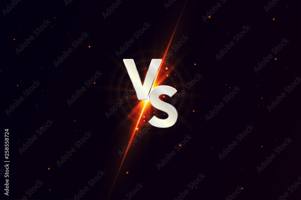 Versus VS background. Versus logo vs letters for sports and fight ...