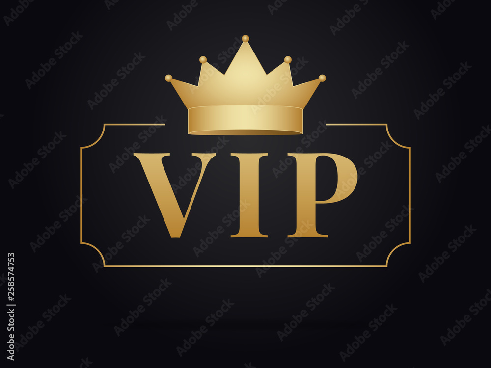 Vip member golden emblem . Stock Vector | Adobe Stock