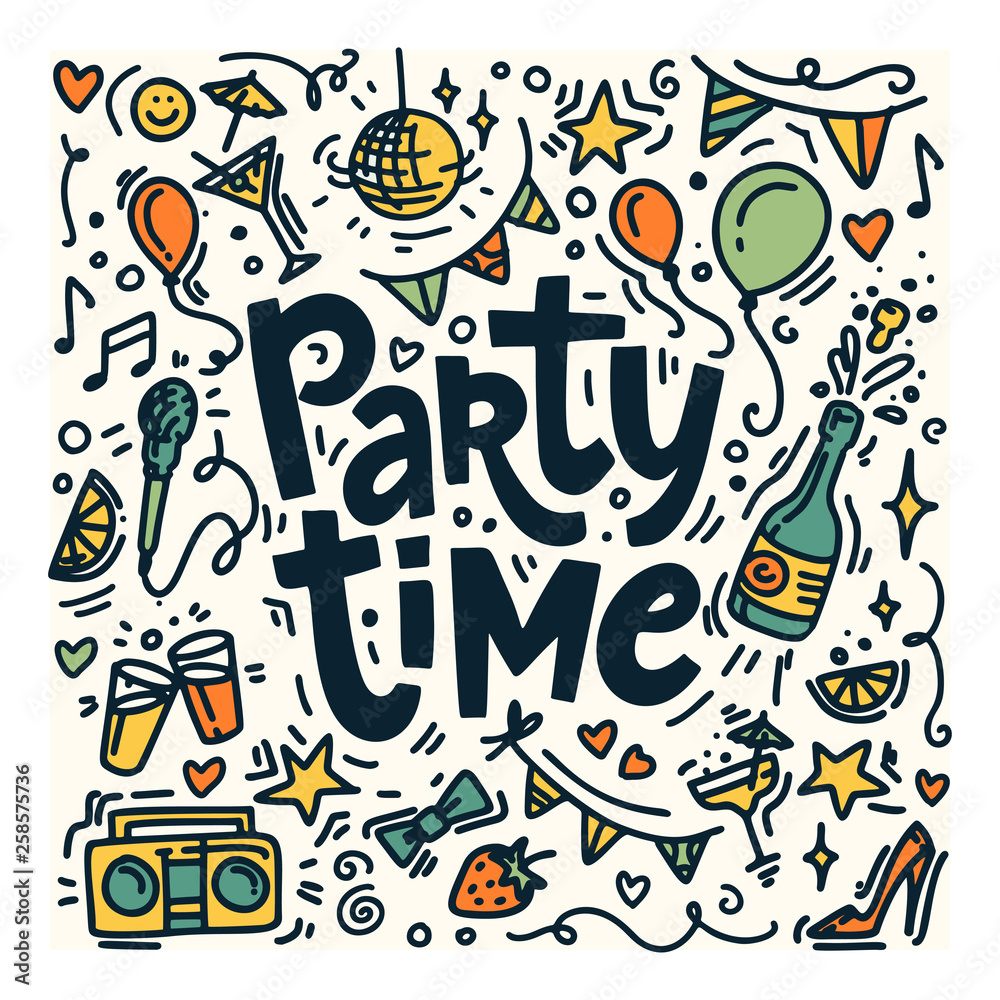 Adult Birthday Party Vector