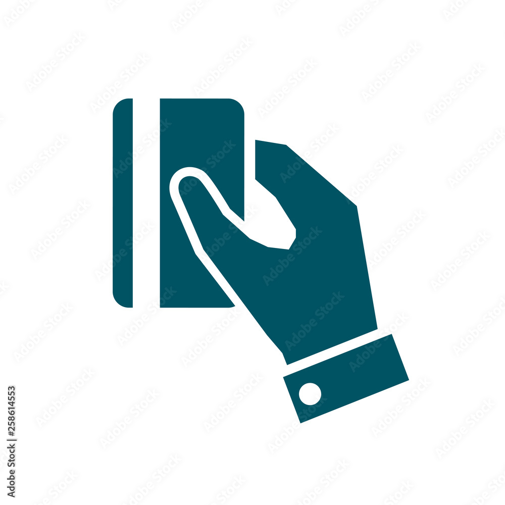 Hand holding debit credit card. The hand holds a bank card – for stock ...