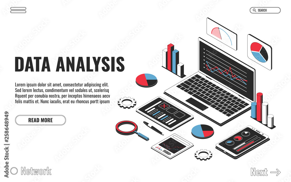 Data analysis concept, financial analysis, business strategy, audit ...