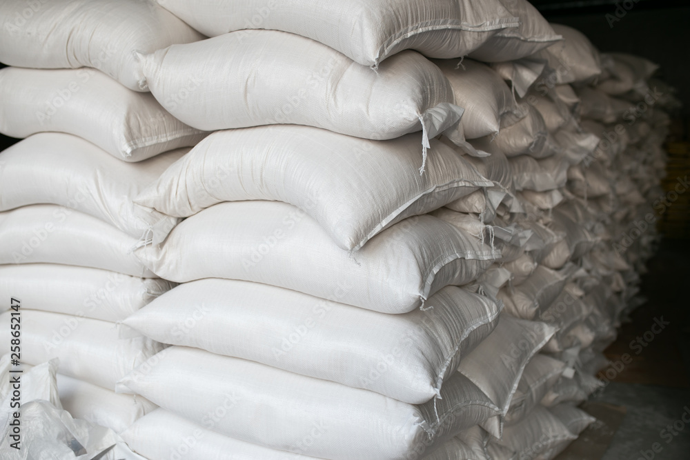 Rice in white sack 45kg-50kg., picture for rice mill or rice business ...