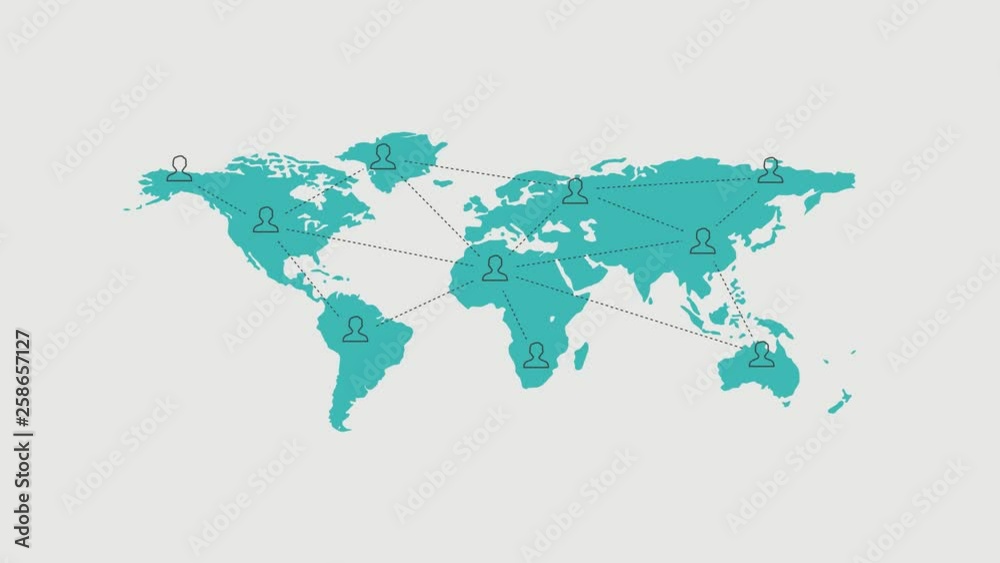Human community map. infographics Stock Video | Adobe Stock
