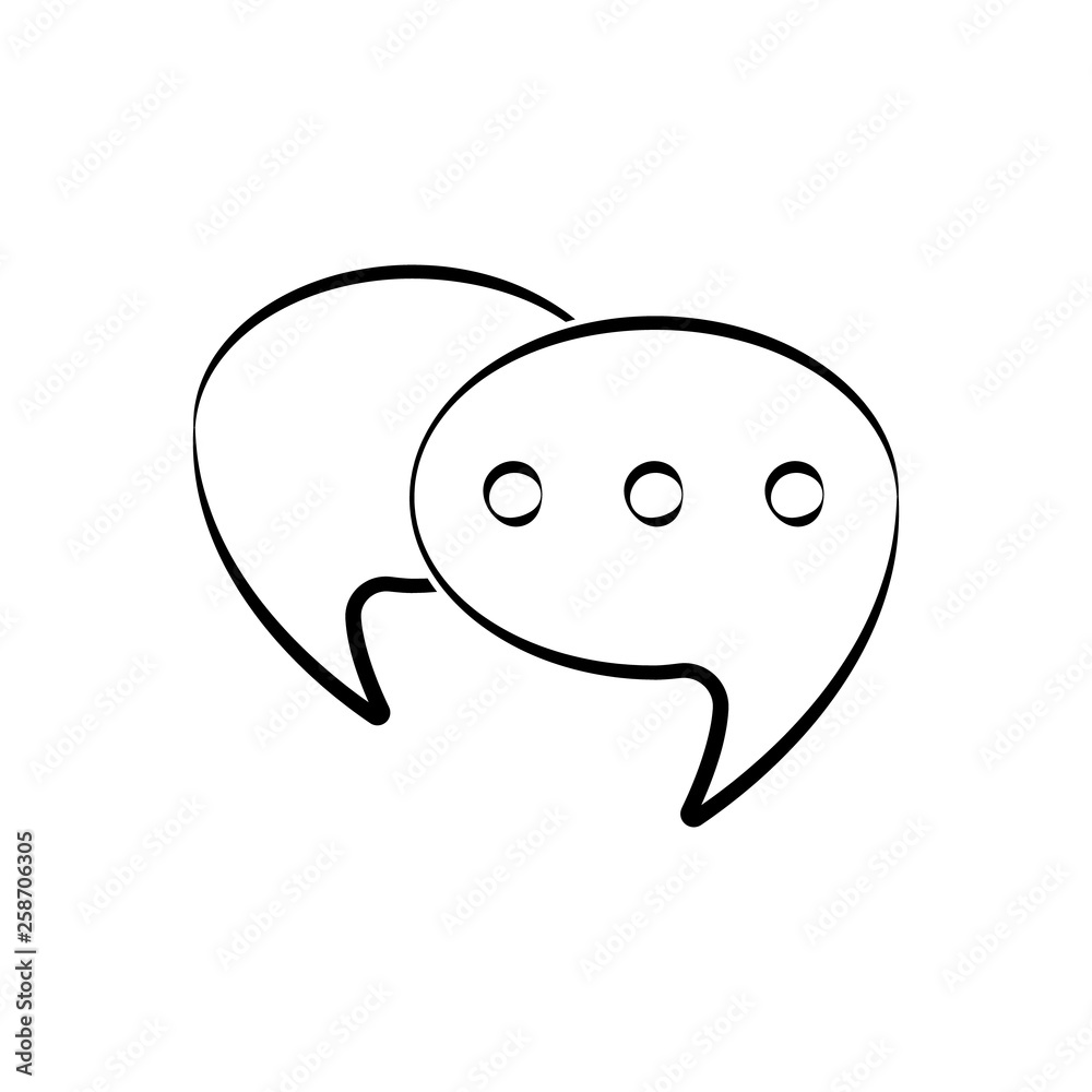 Chat Icon in flat style. Speech symbol for web site design, logo, app ...
