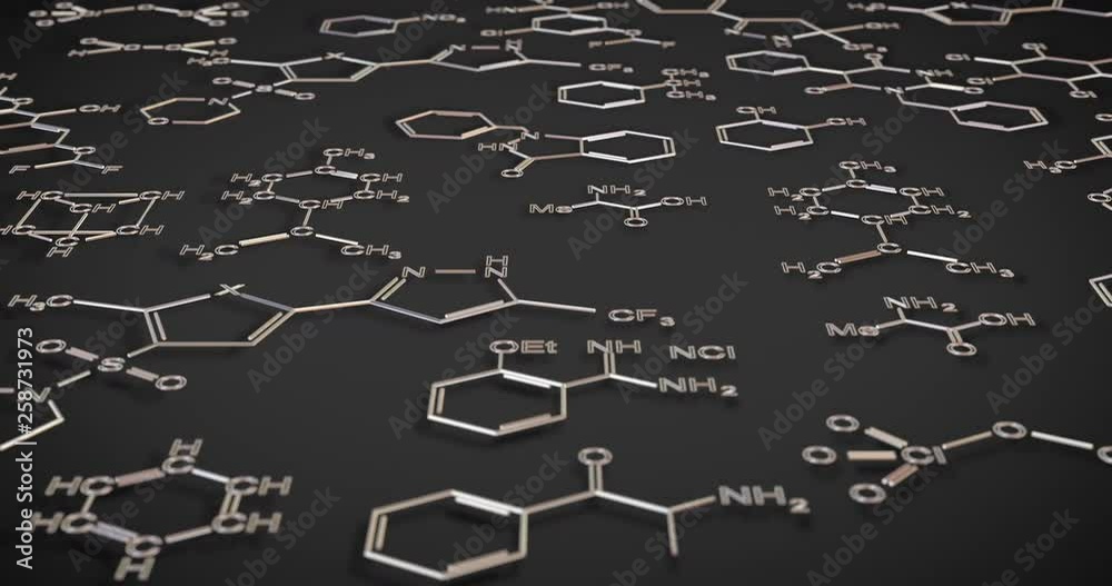 Wideo Stock: Looped animation on molecular structures of organic ...