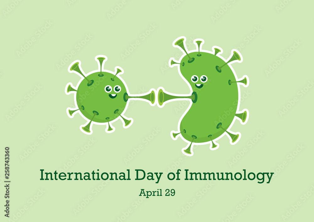 International Day of Immunology vector. Cell cartoon character. Cells ...