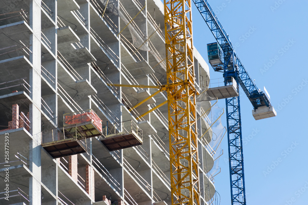 wall with window openings in a multi-storey high-rise residential ...