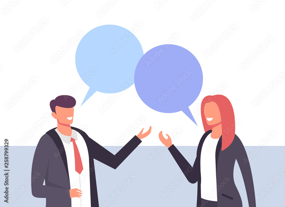 Cartoon Business People Talking