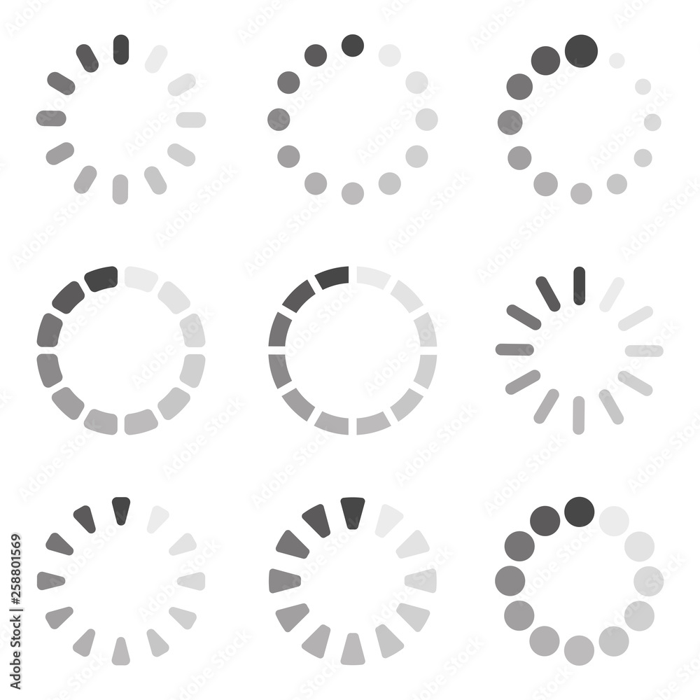 Loading icon collection. Vector Stock Vector | Adobe Stock