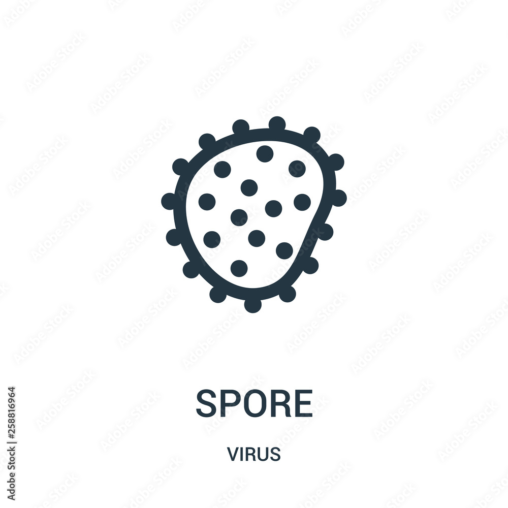 spore icon vector from virus collection. Thin line spore outline icon ...